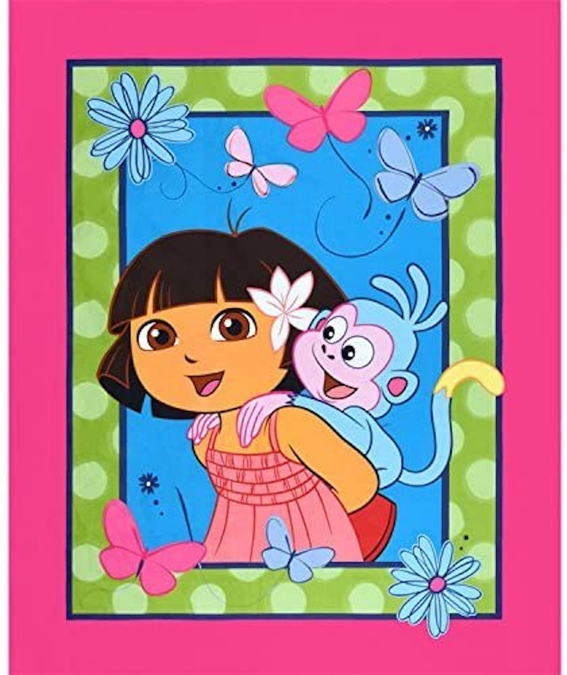 Nickelodeon Dora the Explorer Dora & Boots Panel 35.5" Springs Creative ...