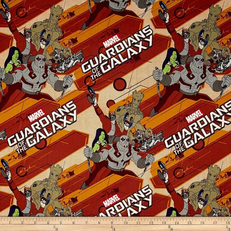 Guardians of the Galaxy Camelot 100% Cotton Fabric by the Yard - Etsy