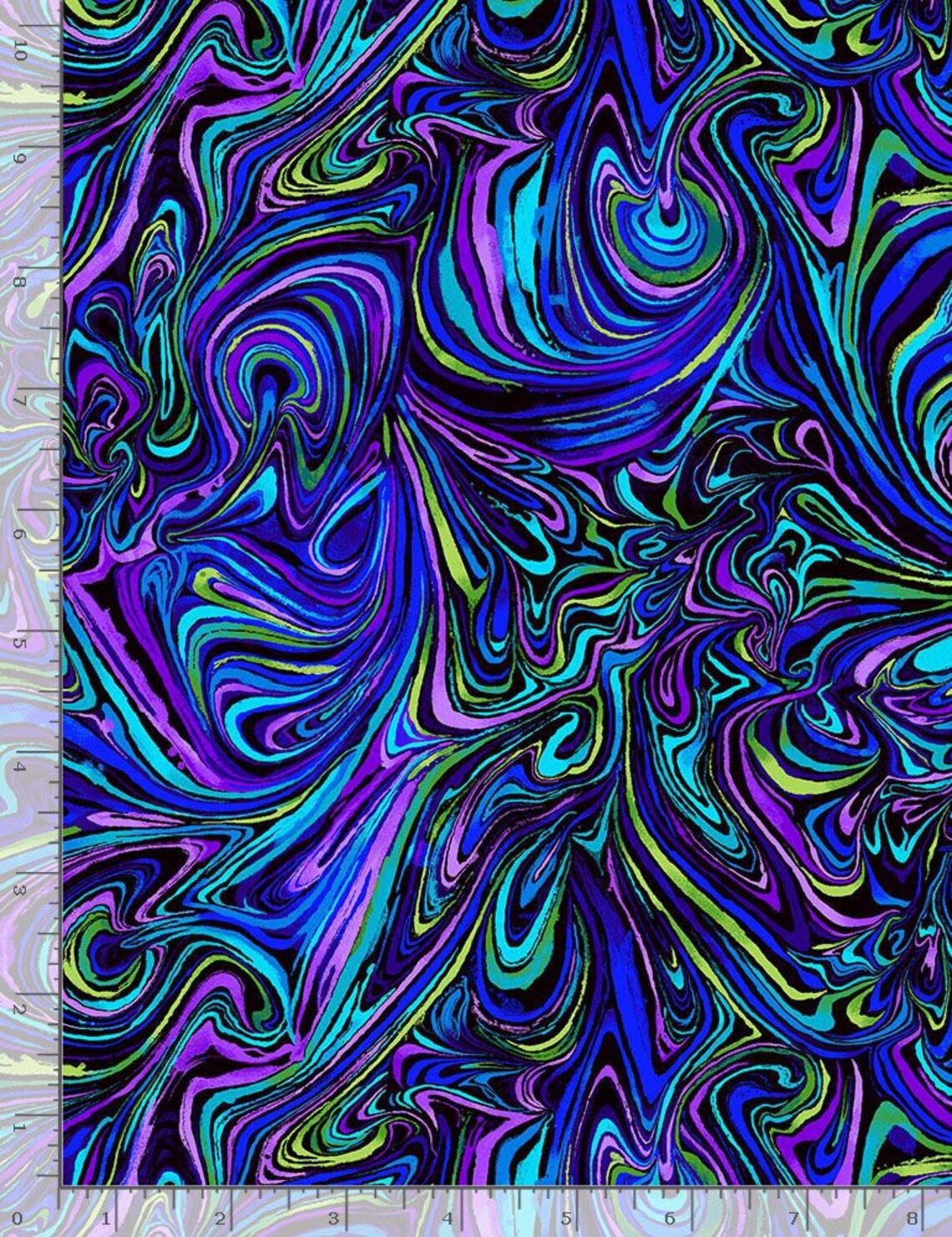 Timeless Treasures Aqua Abstract Swirl Premium Quality 100% - Etsy