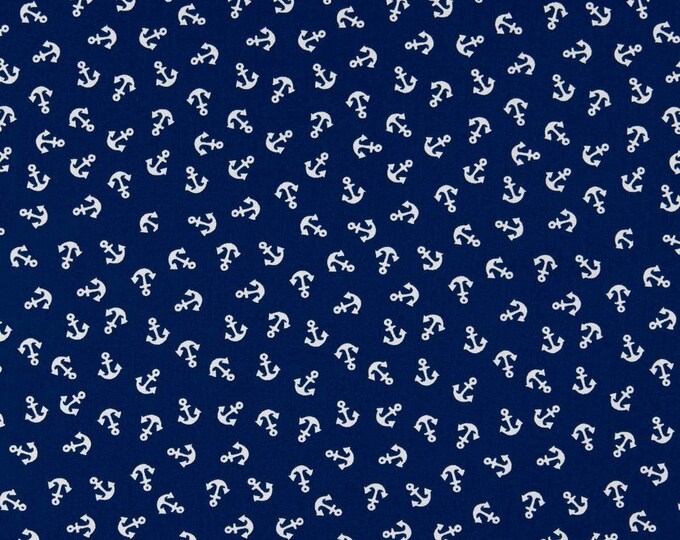 Timeless Treasures Whale Hello Anchors Navy Premium Quality 100% Cotton ...