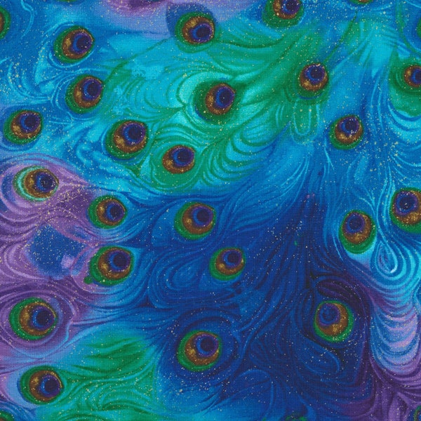 Peacock Fabric - Etsy
