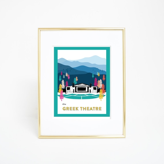 Greek Theatre Print Concert Poster Los Angeles Music Venue - Etsy