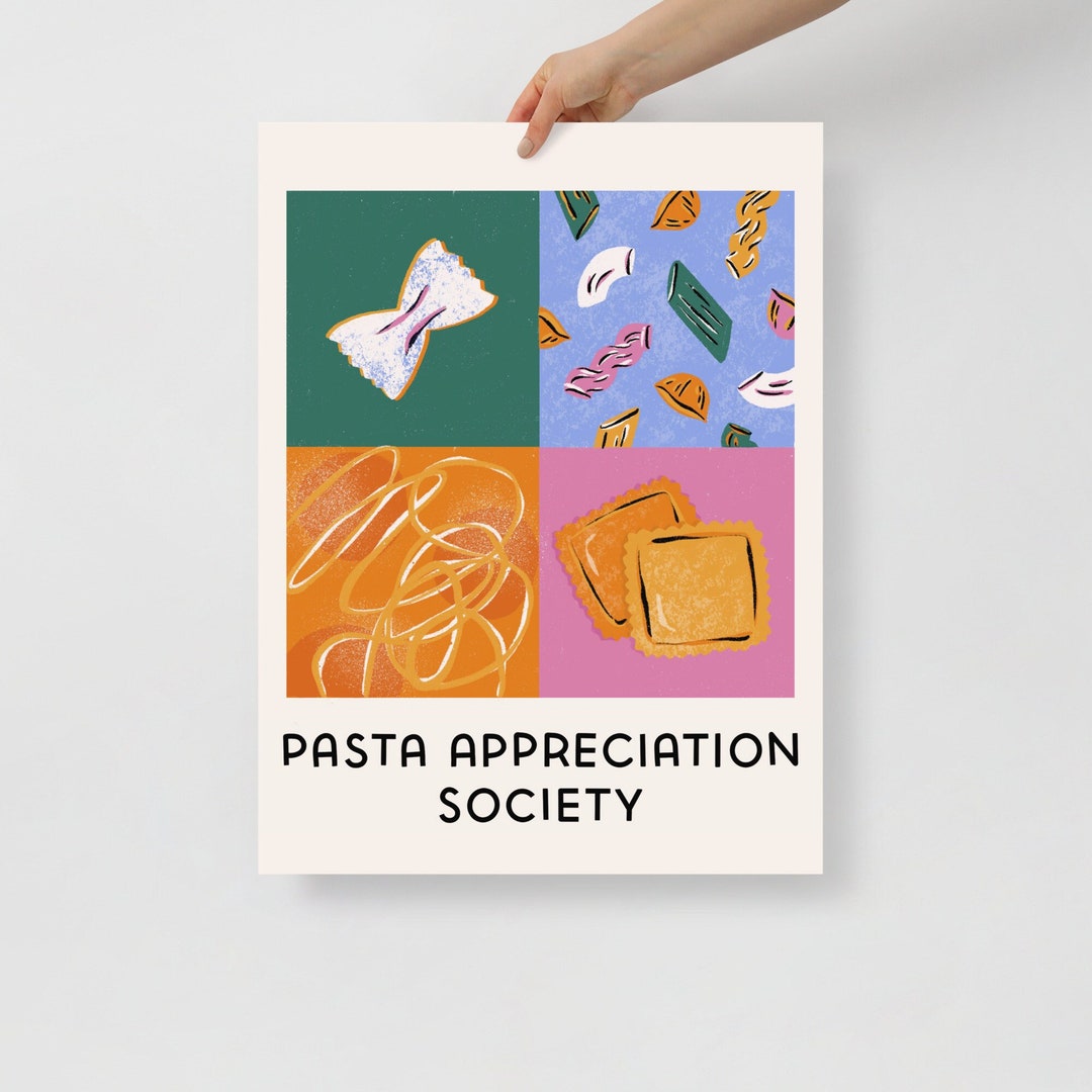 Pasta Appreciation Society Print - Etsy