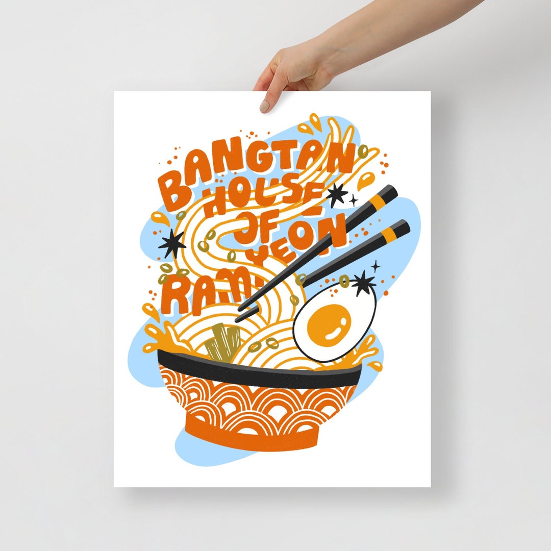 BTS Bangtan House of Ramyeon Ramen Noodles Poster Art Print - Etsy