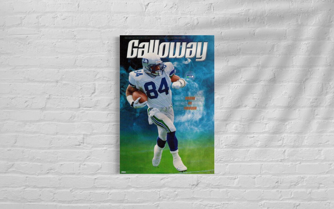 Joey Galloway Seattle Seahawks 23”x35” Inches. Excellent! Original Rare ...