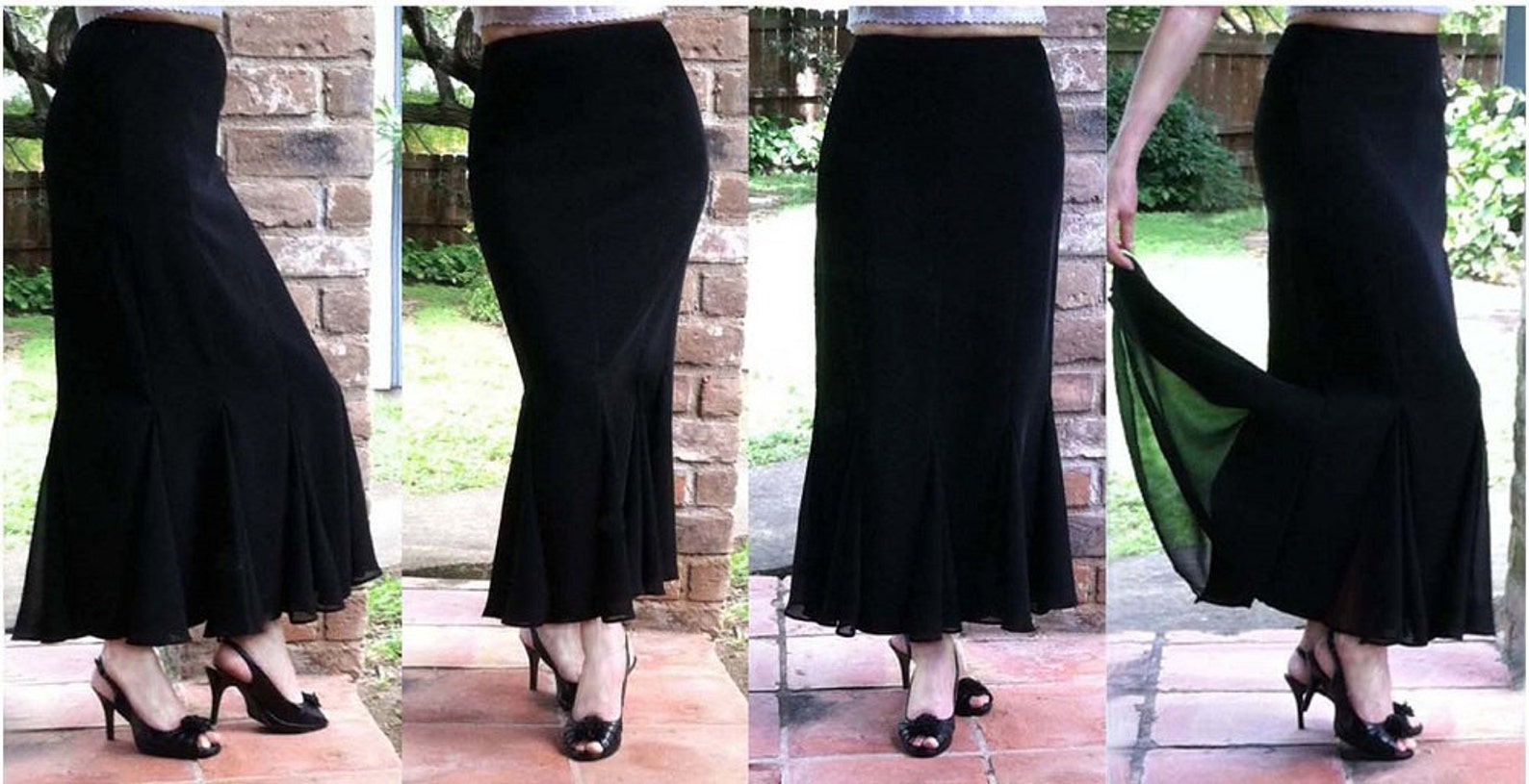 Gored Skirt PDF Sewing Pattern Godet Maxi Skirt Women's Sewing Pattern ...