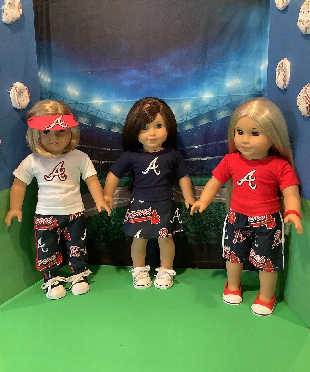 Atlanta BRAVES! 18 Inch Doll Clothes , Handmade ,fits All 18 Inch Dolls ...