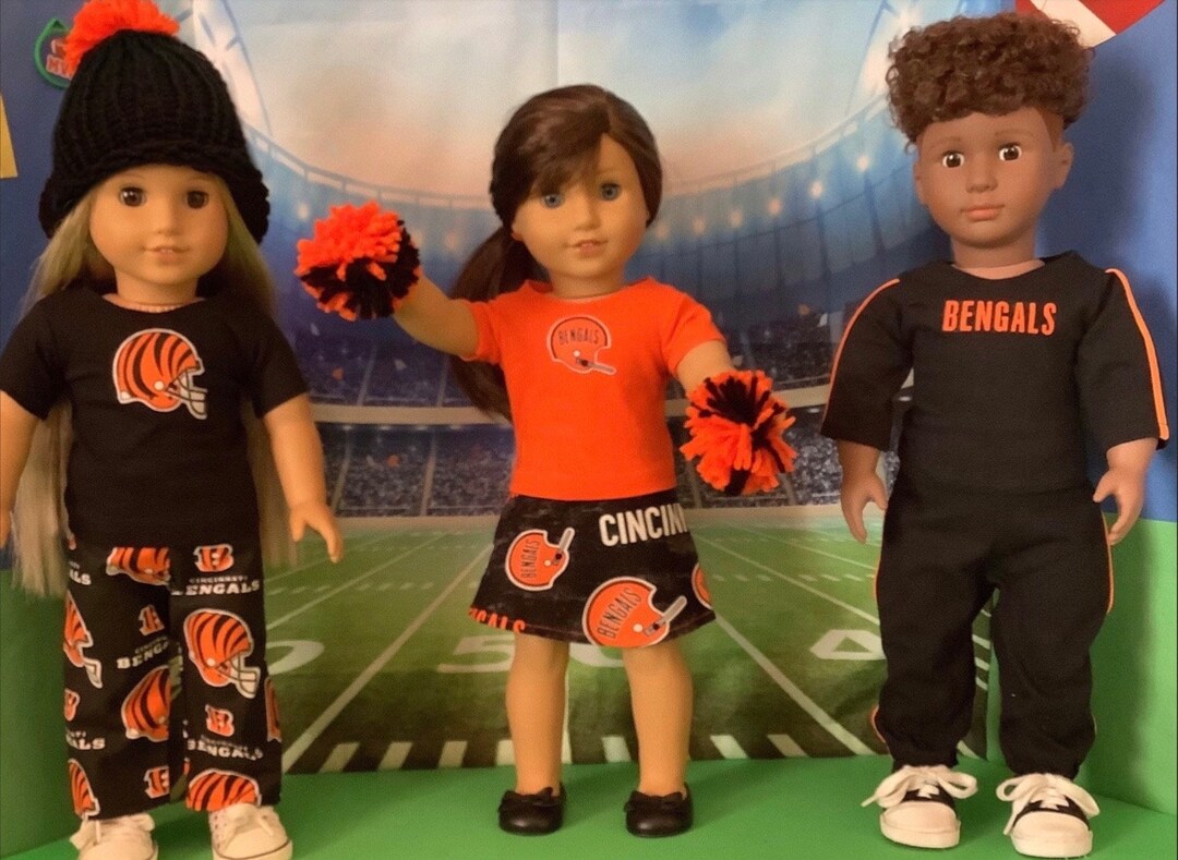 Cincinnati BENGALS 18inch Doll Clothes, Handmade, Fits All 18 Inch ...