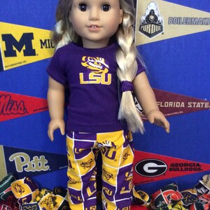 Louisiana State,lsu TIGERS 18 Inch Doll Clothes ,handmade ,fits All 18 ...