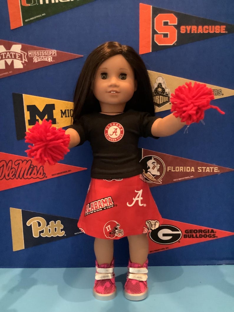 University of Alabama,crimson TIDE! 18 Inch Doll Clothes ,handmade ...
