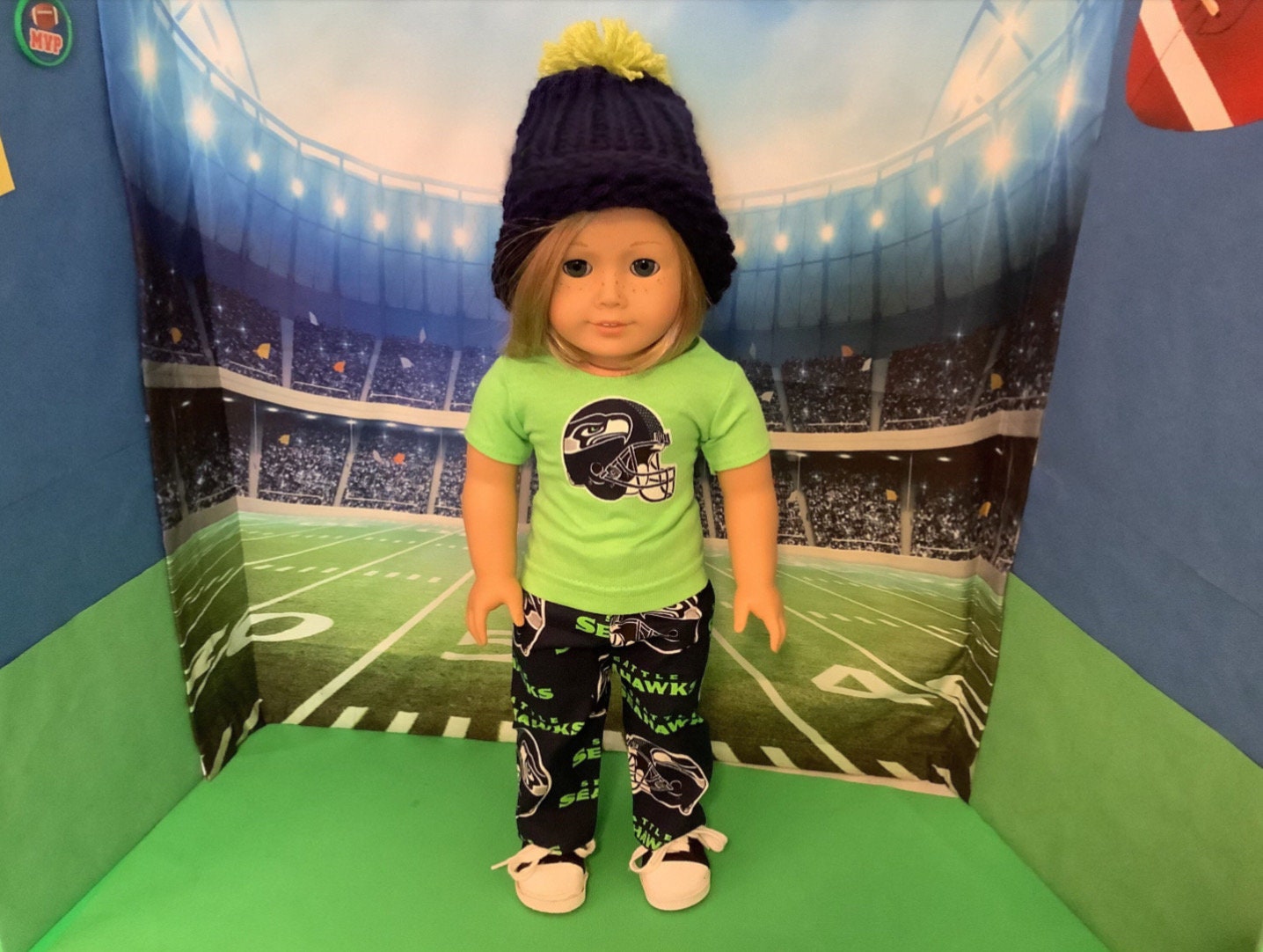Seattle Seahawks 18 Inch Doll Clothes, Handmade Game Day Outfit - Etsy