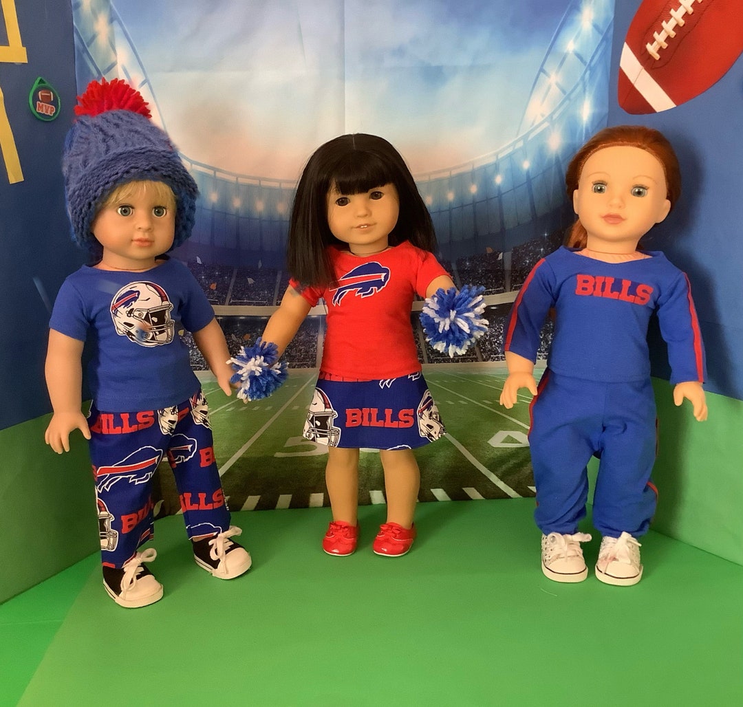 Buffalo BILLS! Outfits! 18in Doll Clothes, Handmade, Fits All 18 Inch ...