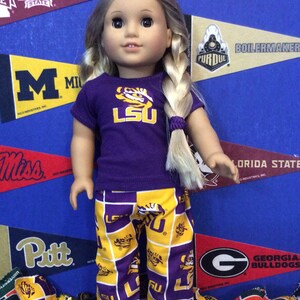 Louisiana State,lsu TIGERS 18 Inch Doll Clothes ,handmade ,fits All 18 ...