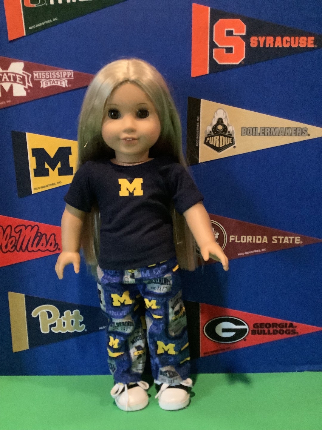 University of Michigan ,wolverines ,18 Inch Doll Clothes ,handmade ...