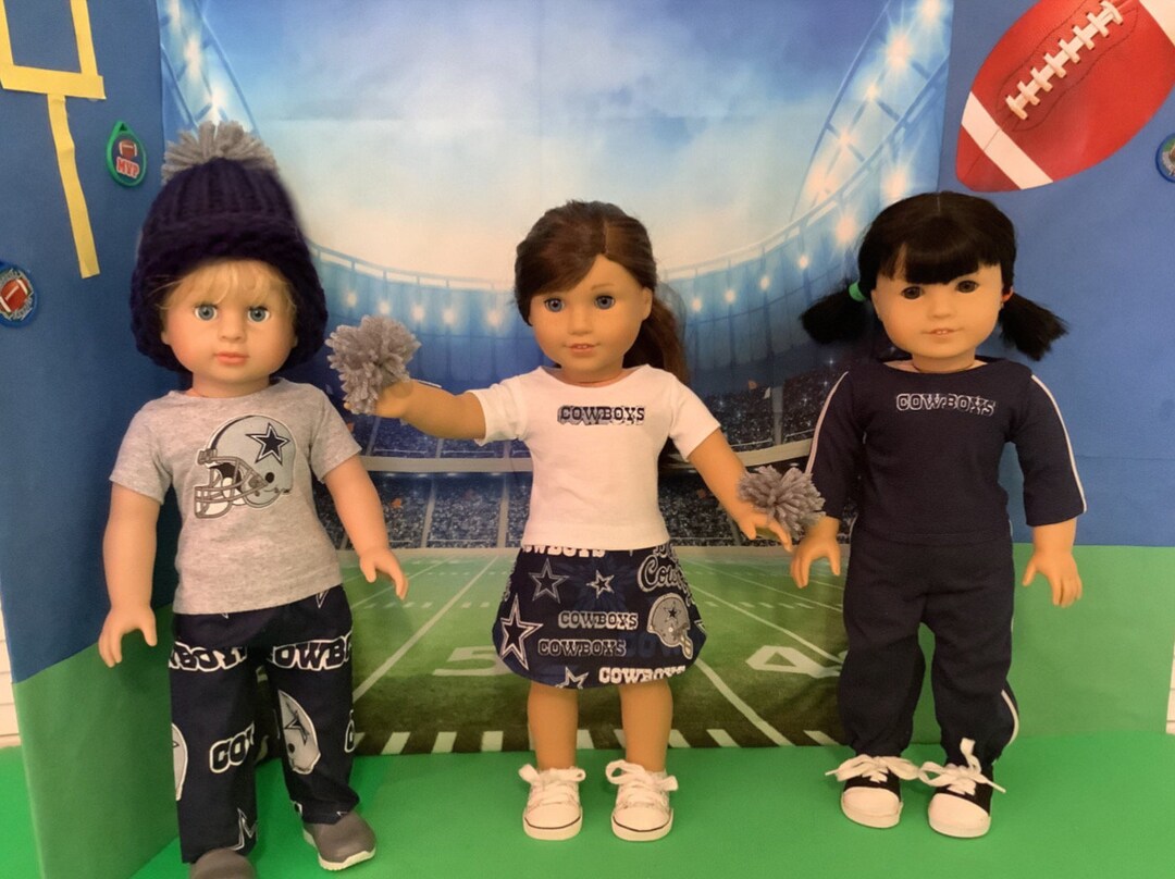 Dallas COWBOYS! Outfits! 18 Inch Doll Clothes, Handmade, Fits All 18 ...