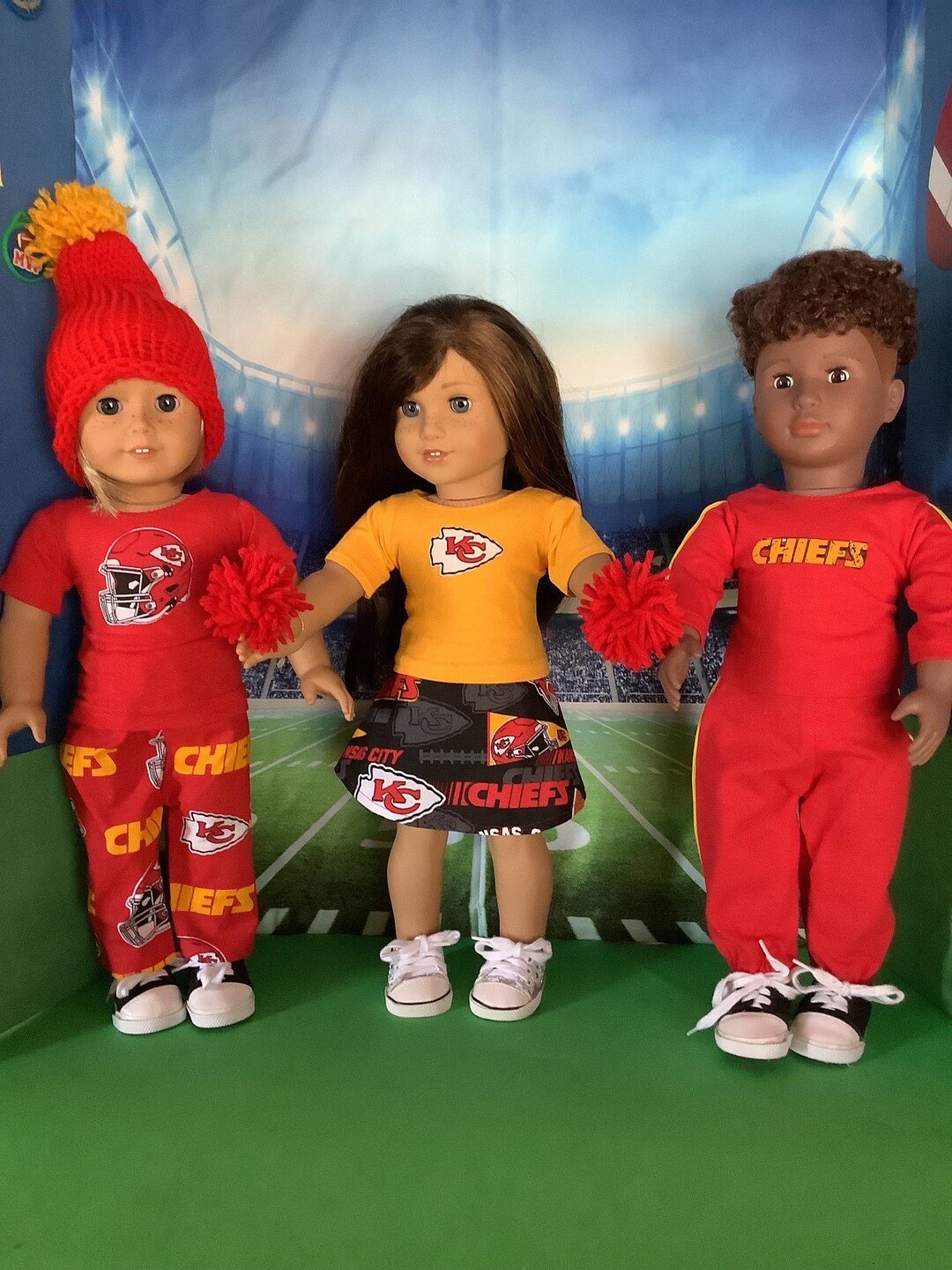 Kansas City , CHIEFS! 18 Inch Doll Clothes, Handmade , Fits All 18 Inch ...