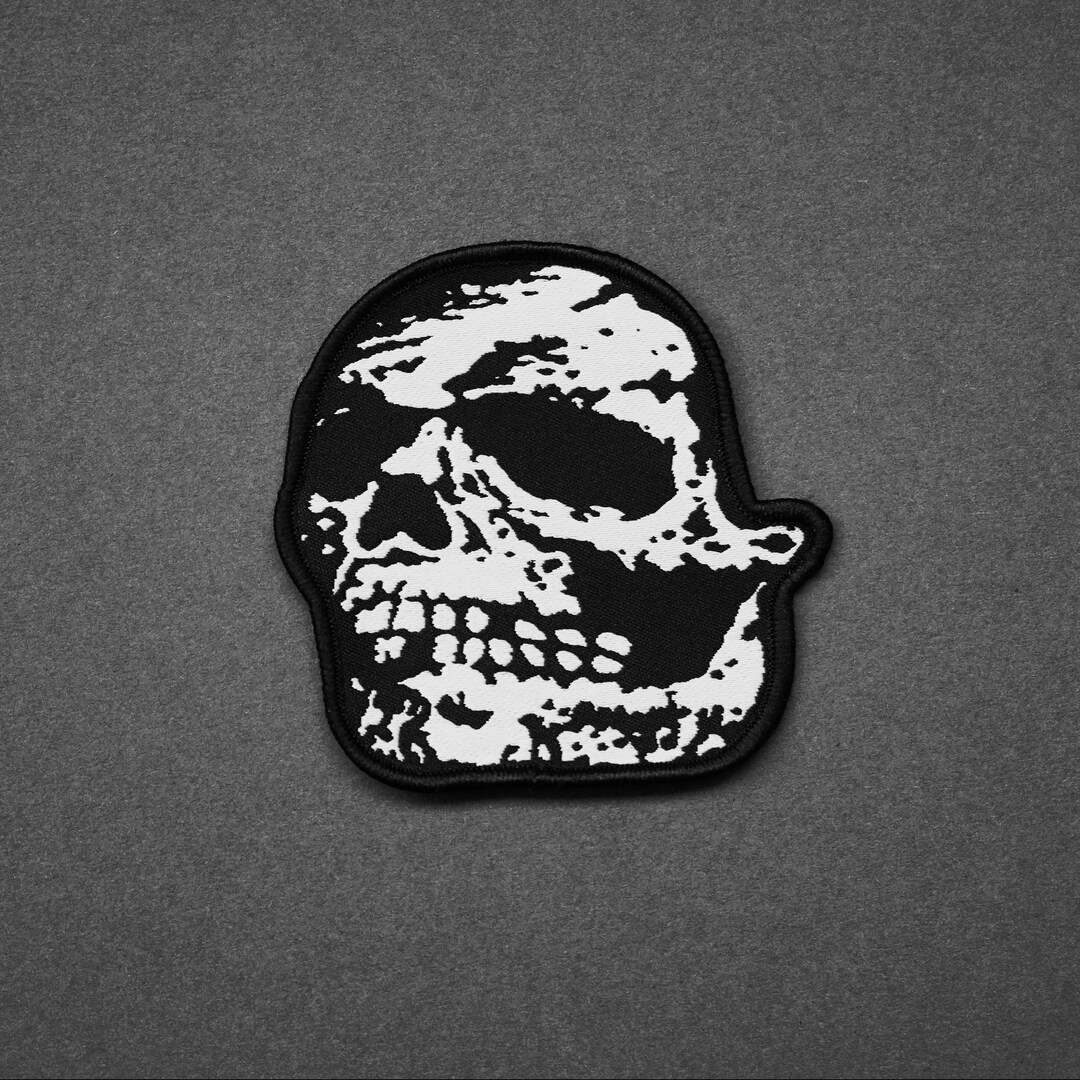 Jeromes Dream & Orchid Skull Shape Woven Patch 90s Screamo Post ...
