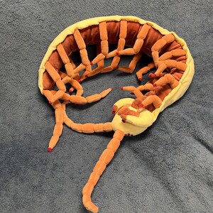 Plush Centipede albino Handmade - Etsy