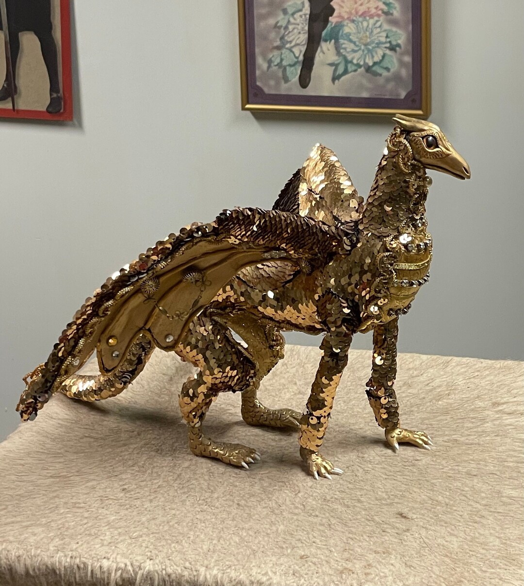 Jeweled Dragon Handmade Art Doll OOAK - Etsy