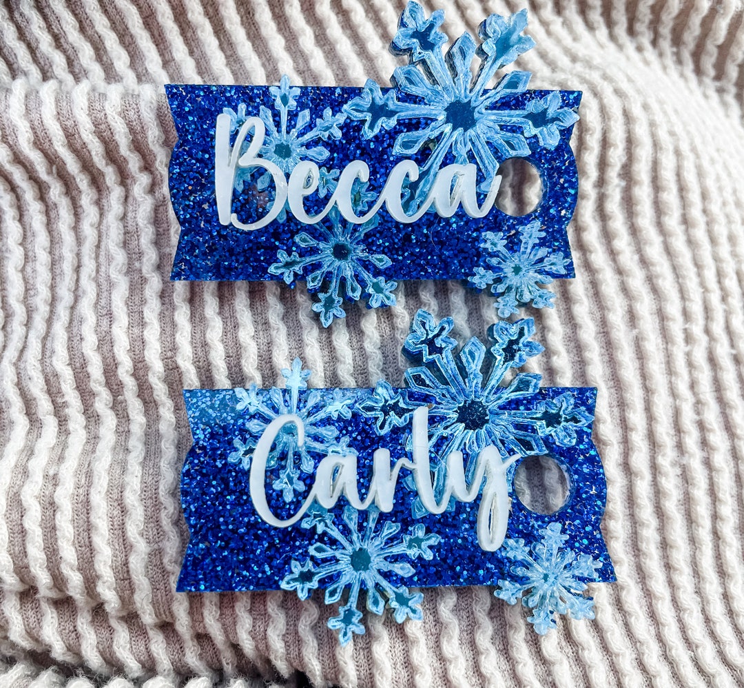 Personalized Snowflake Frozen Stanley Cup Topper, Snowflake Topper, Cup ...