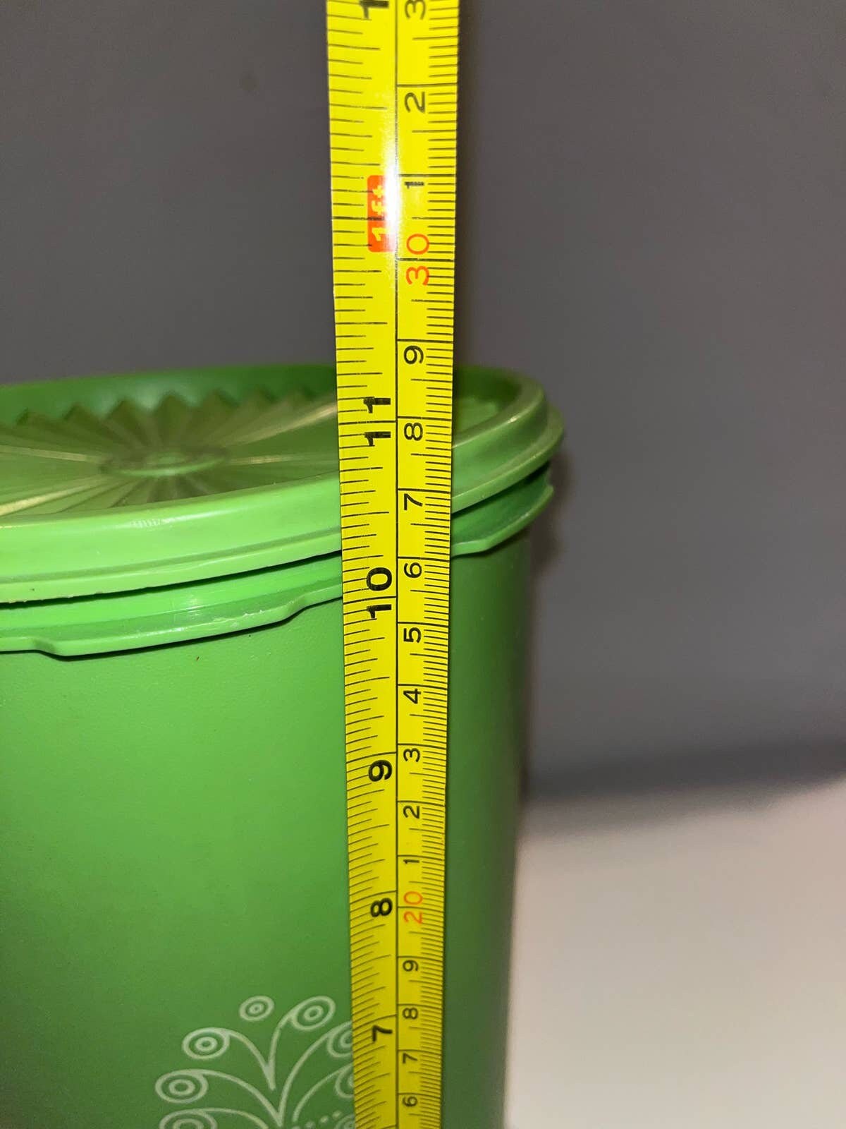 10” Vintage Lime Green Tupperware Canister - Etsy