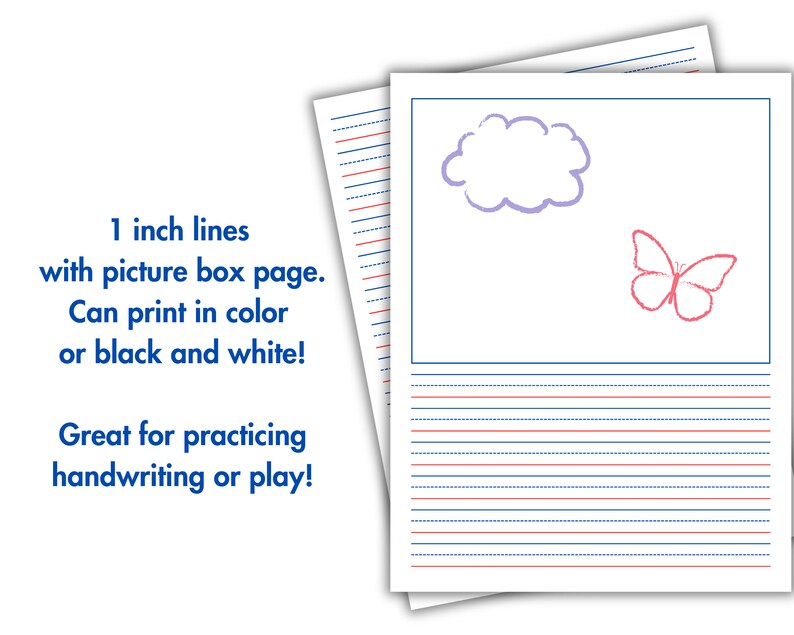 Printable Line Paper 1 Inch - Etsy