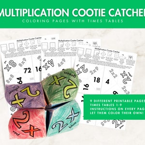 Multiplication Cootie Catcher/ Fortune Teller - Etsy