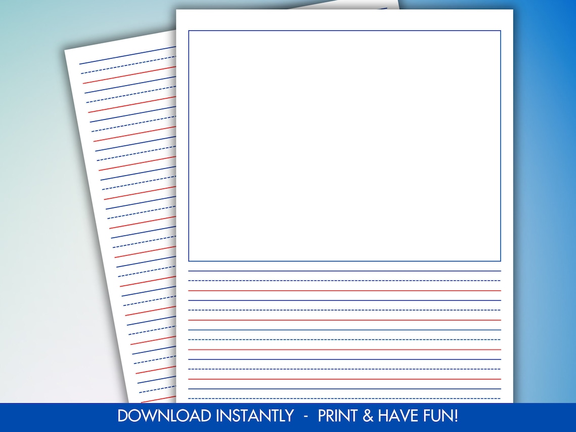 Printable Line Paper 1 Inch - Etsy