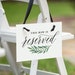 Printable Reserved Seat Sign for Wedding This Row is Reserved - Etsy