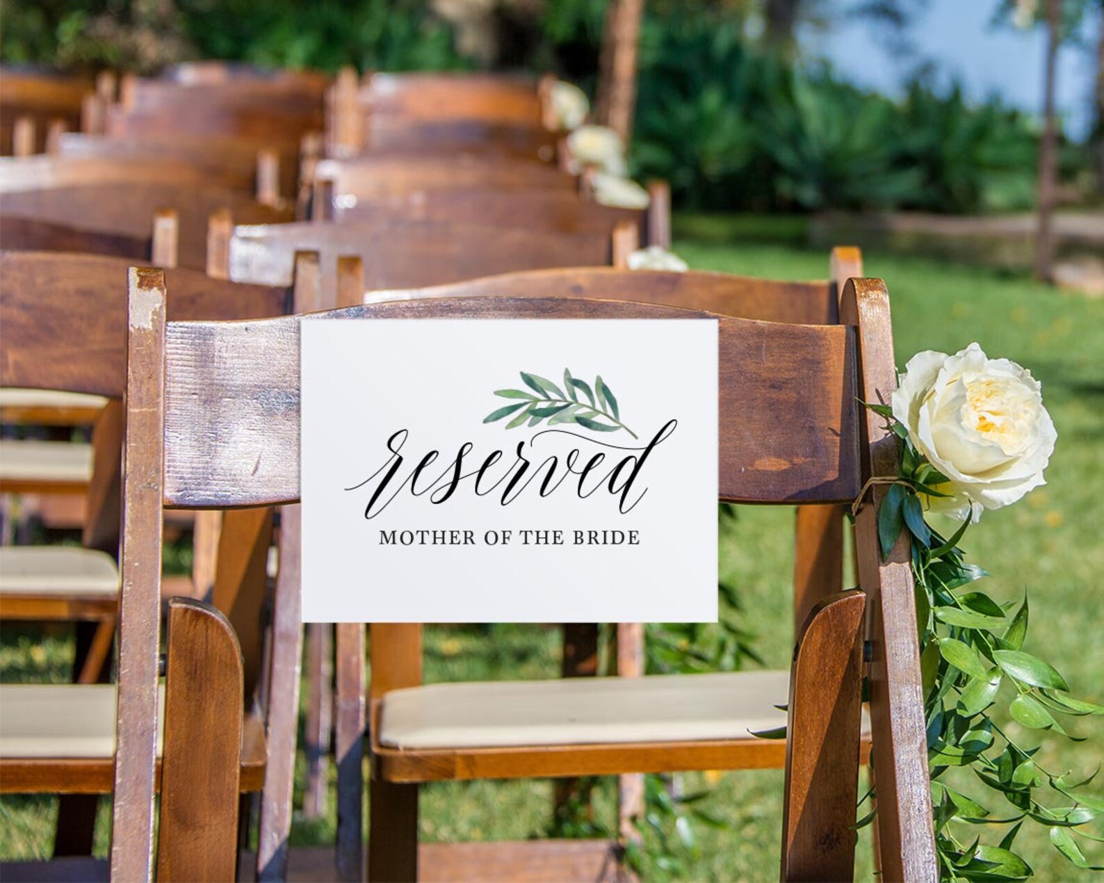 EDITABLE RESERVED Seat Sign for Wedding Printable Reserved - Etsy
