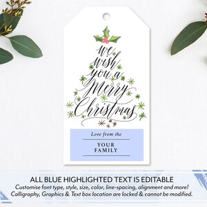 Christmas Tree Label Personalised, Christmas Gift Tags Printable, Tag ...