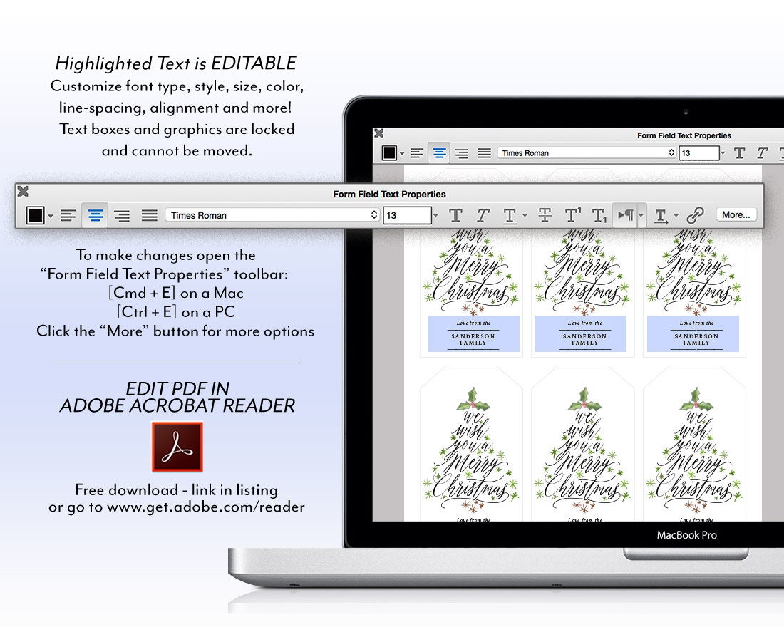 Christmas Tree Label Personalised Christmas Gift Tags - Etsy