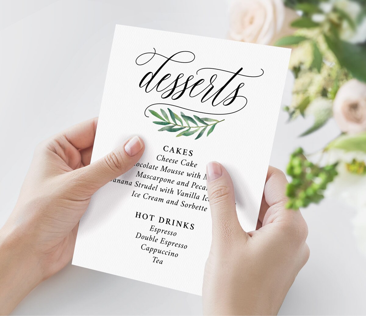 Desserts Table Sign Dessert Menu Wedding Printable Dessert - Etsy UK
