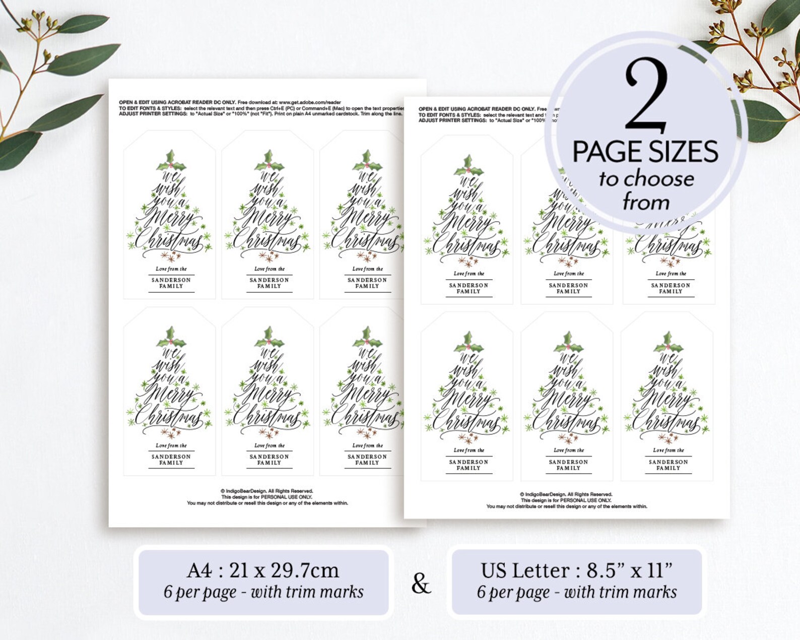 Christmas Tree Label Personalised Christmas Gift Tags - Etsy