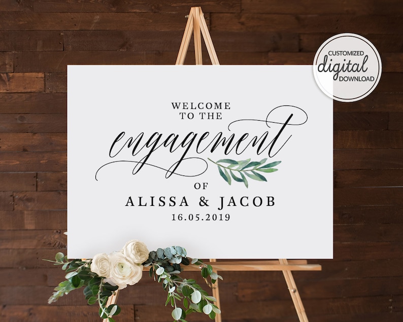 Engagement Party Welcome Sign Engagement Party Decorations - Etsy