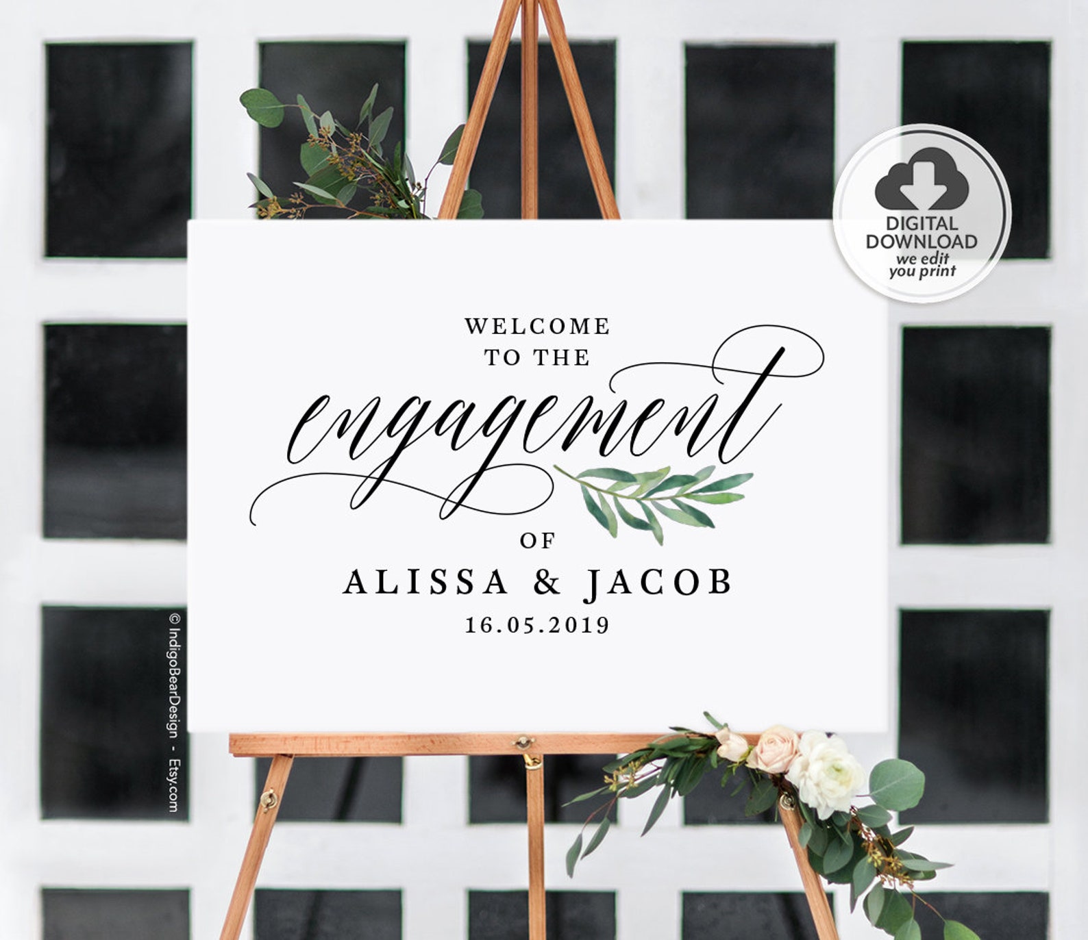 Engagement Party Welcome Sign Engagement Party Decorations - Etsy