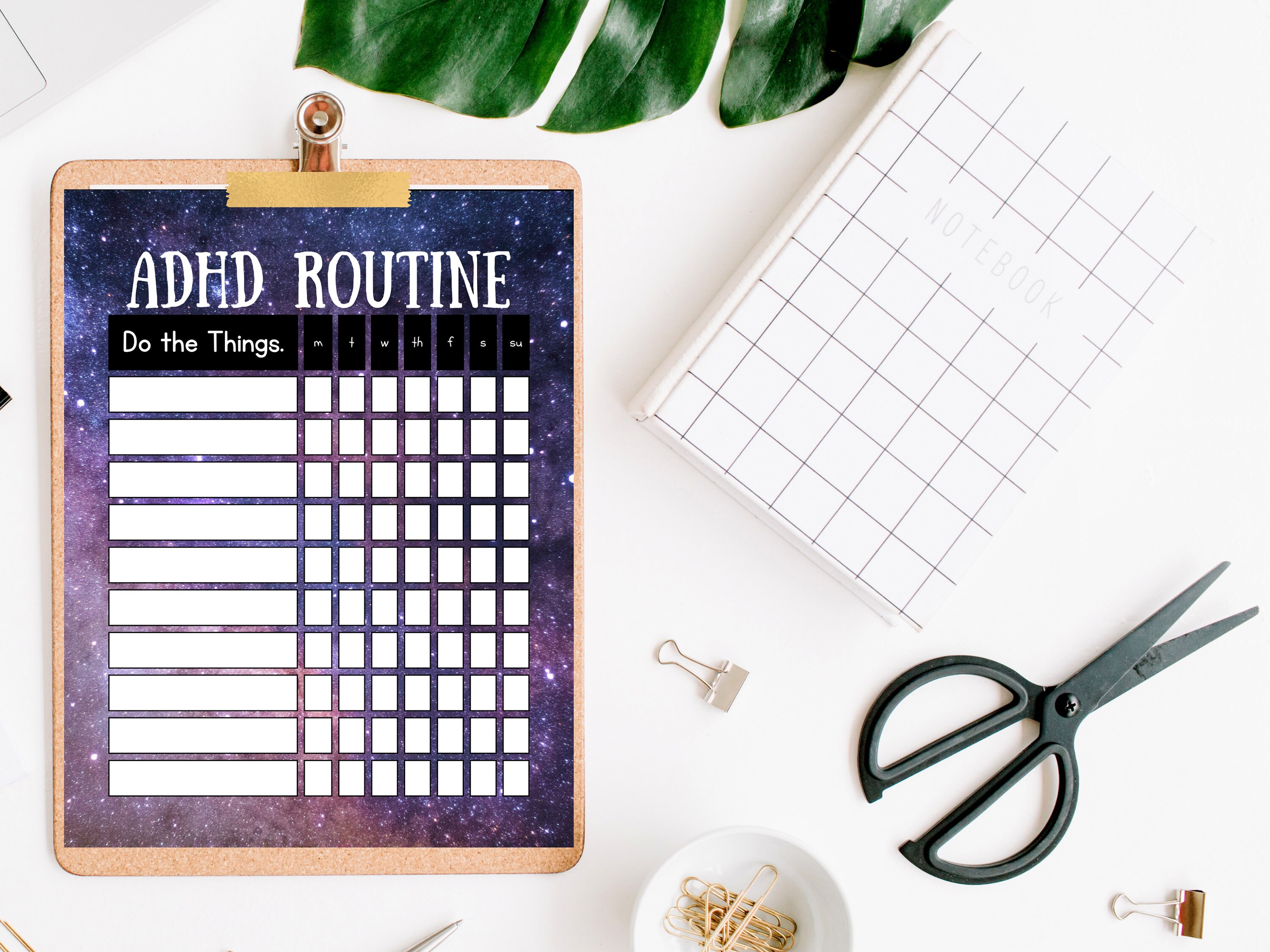 ADHD Routine Tracker Chart. Galaxy Chore Chart. Responsibility Chart ...