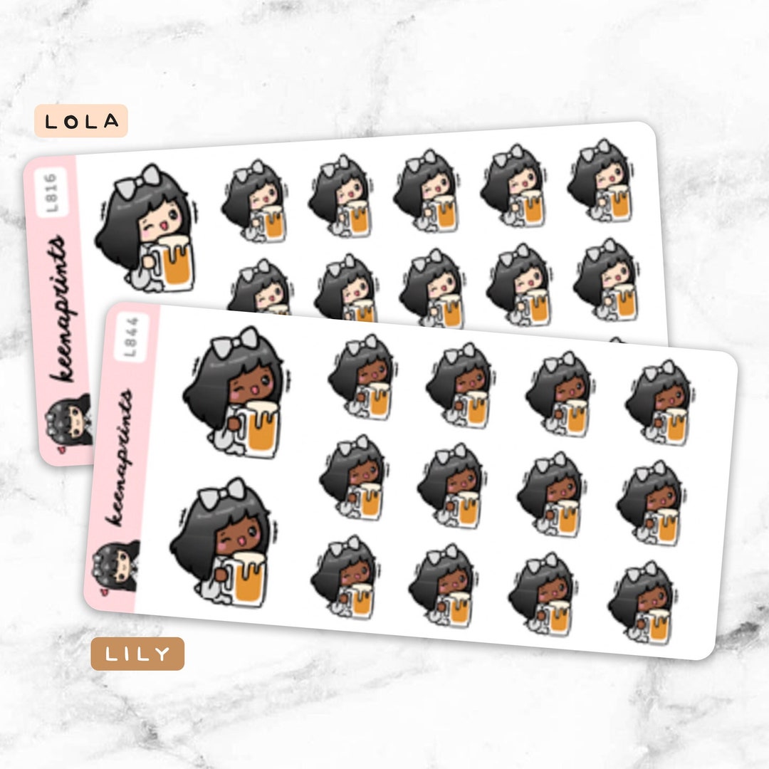 Drinking Beer Stickers Diary Stickers, Journal Stickers, Planner ...