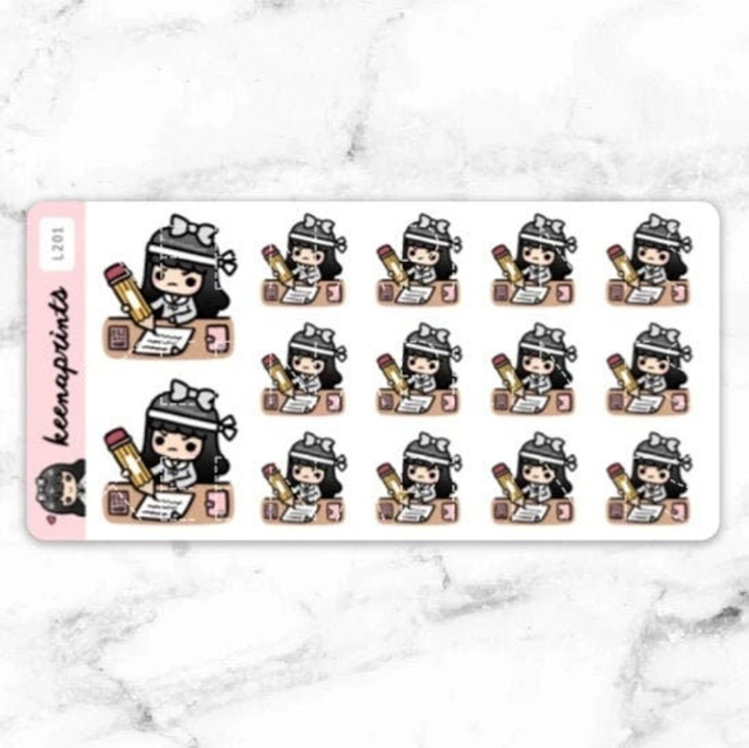 L201 Studying Stickers Planner Stickers, Agenda Stickers, Calendar ...