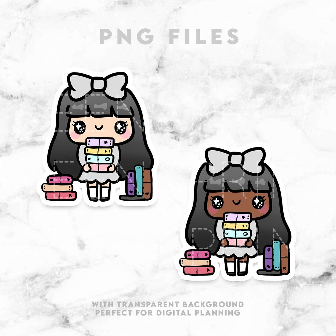 L154, L721 Digital Lola & Lily Planner Nerd Sticker Digital Art ...