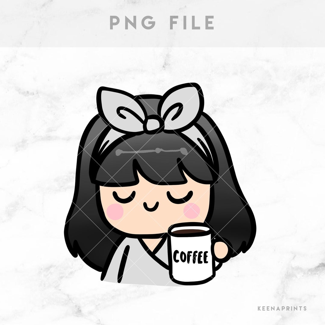 L770 Digital Lola Coffee Time Sticker Digital Art, Digital Planner ...