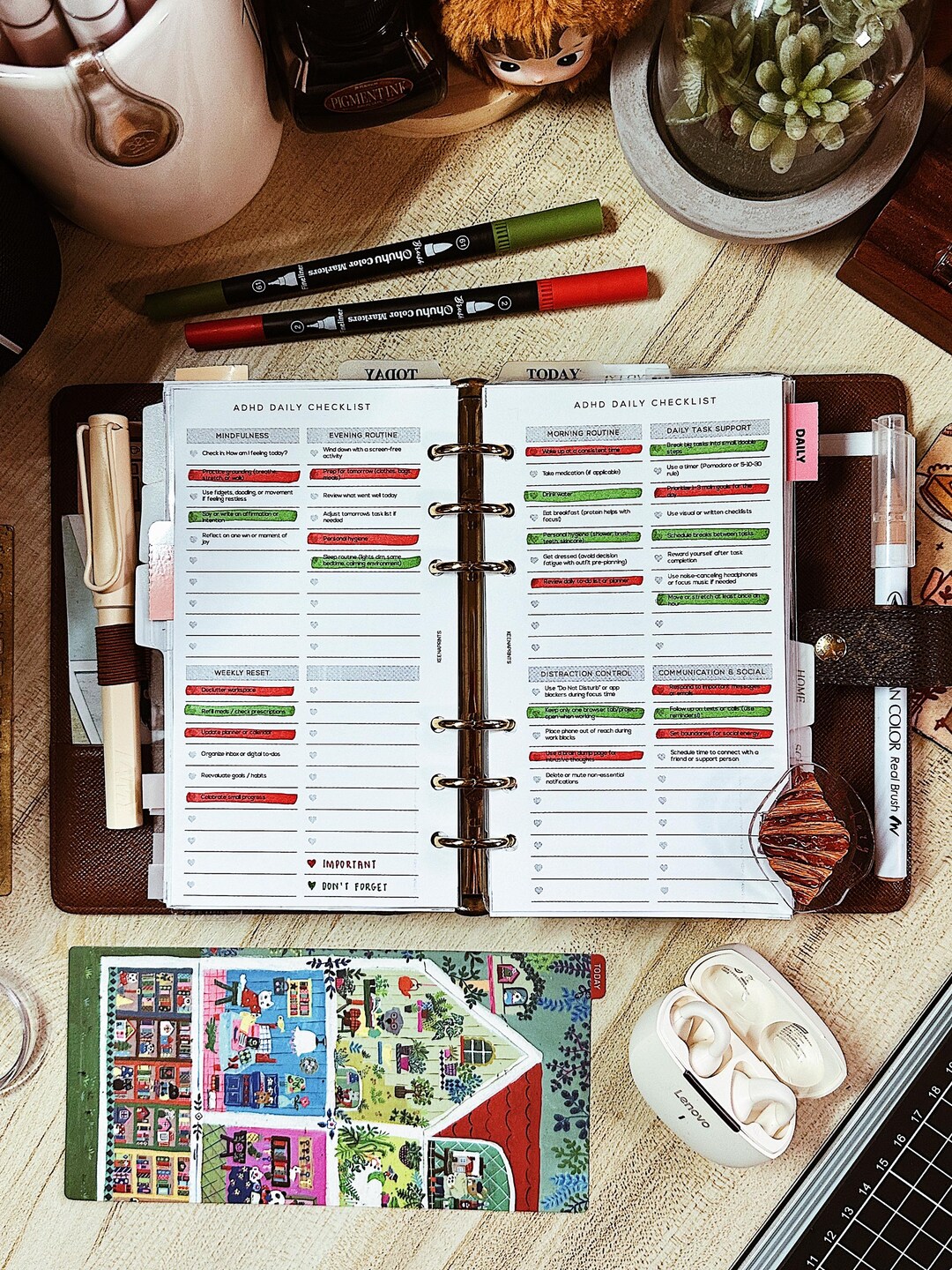 PP184 | ADHD Support Checklist for Personal Rings Printable Planner - Etsy