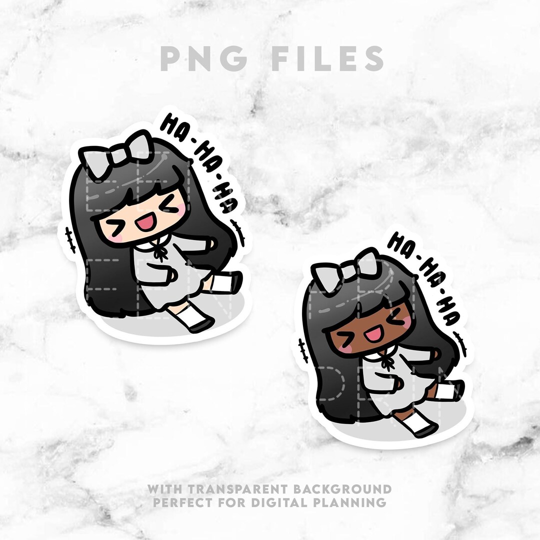 L817, L843 | Digital Lola & Lily Laughing Sticker - Digital Art ...
