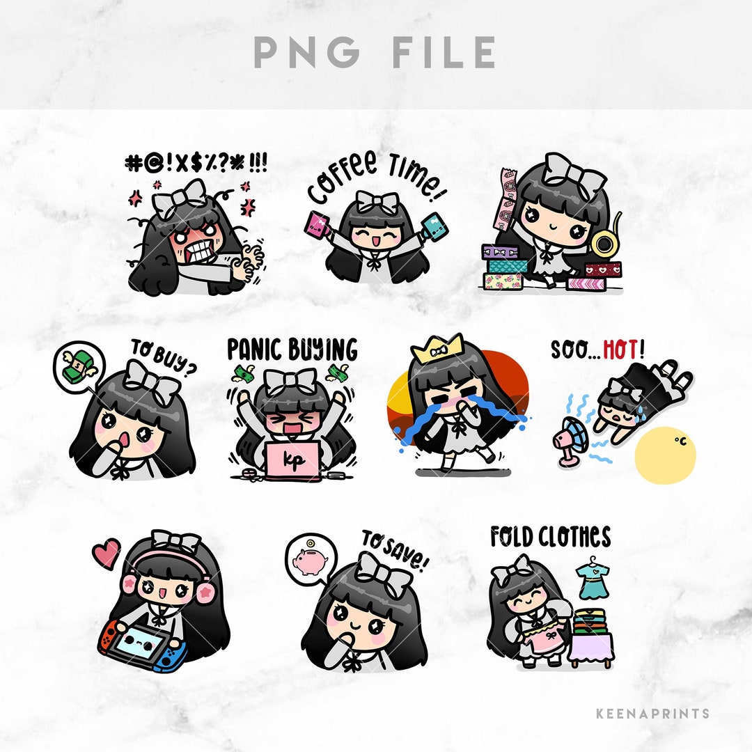 Bundle 5 Digital Lola Stickers Digital Art, Digital Planner Stickers ...