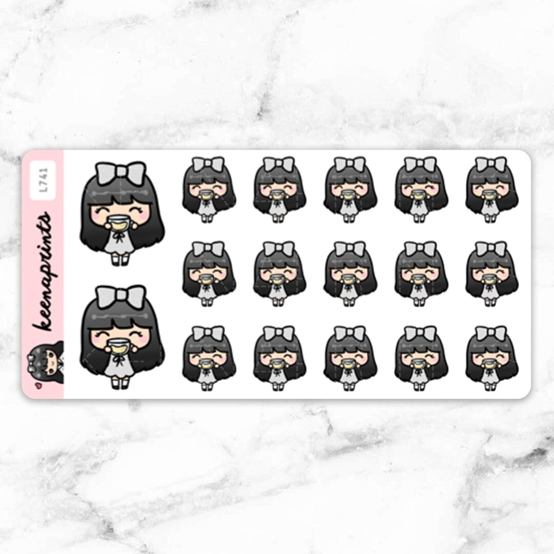 L741 Drink Tea Stickers LOLA Stickers, Cute Stickers, Planner Stickers ...