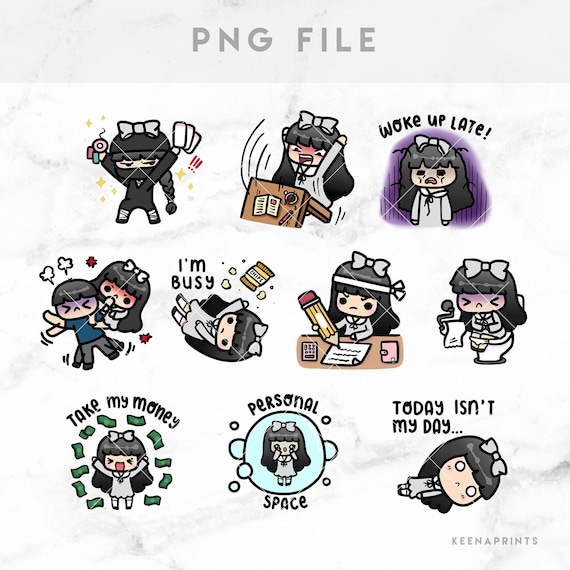 Bundle 8 Digital Lola Stickers Digital Art Digital | Etsy UK