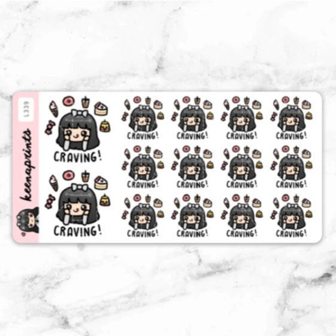 L339 Craving Stickers Planner Stickers, Diary Stickers, Bullet Journal ...