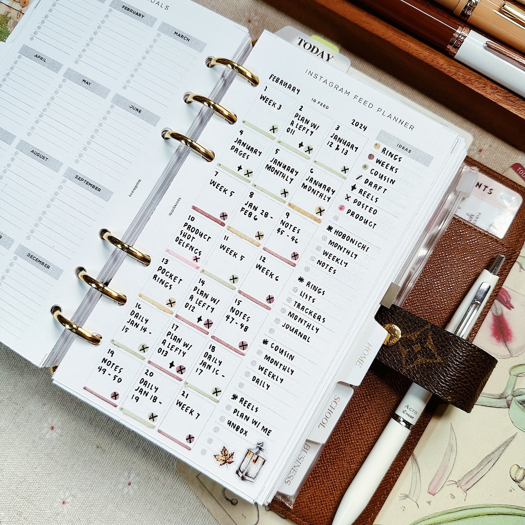 PP131 | IG Social Media Planner Personal Rings Printable Planner - Etsy