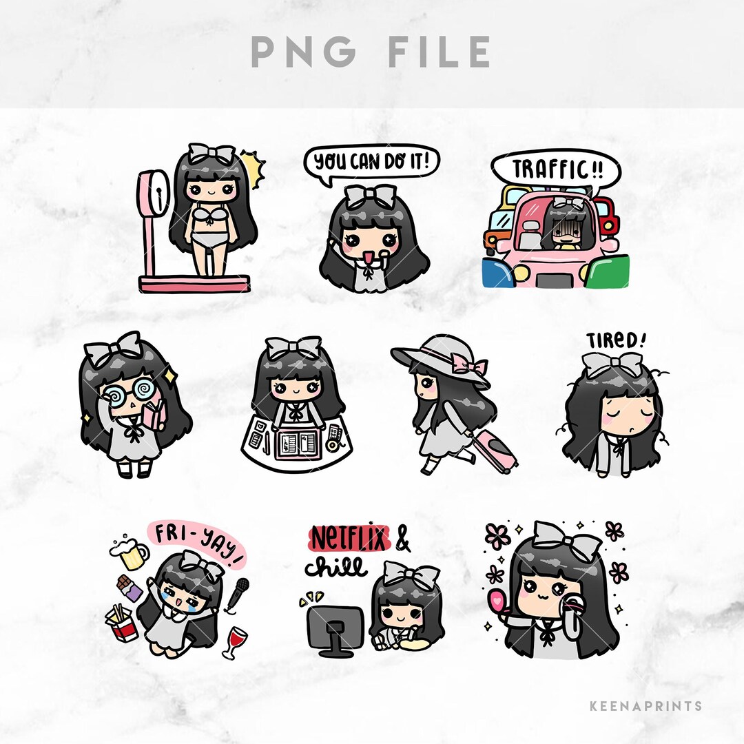 Bundle 2 | Digital Lola Stickers - Digital Art, Digital Planner ...