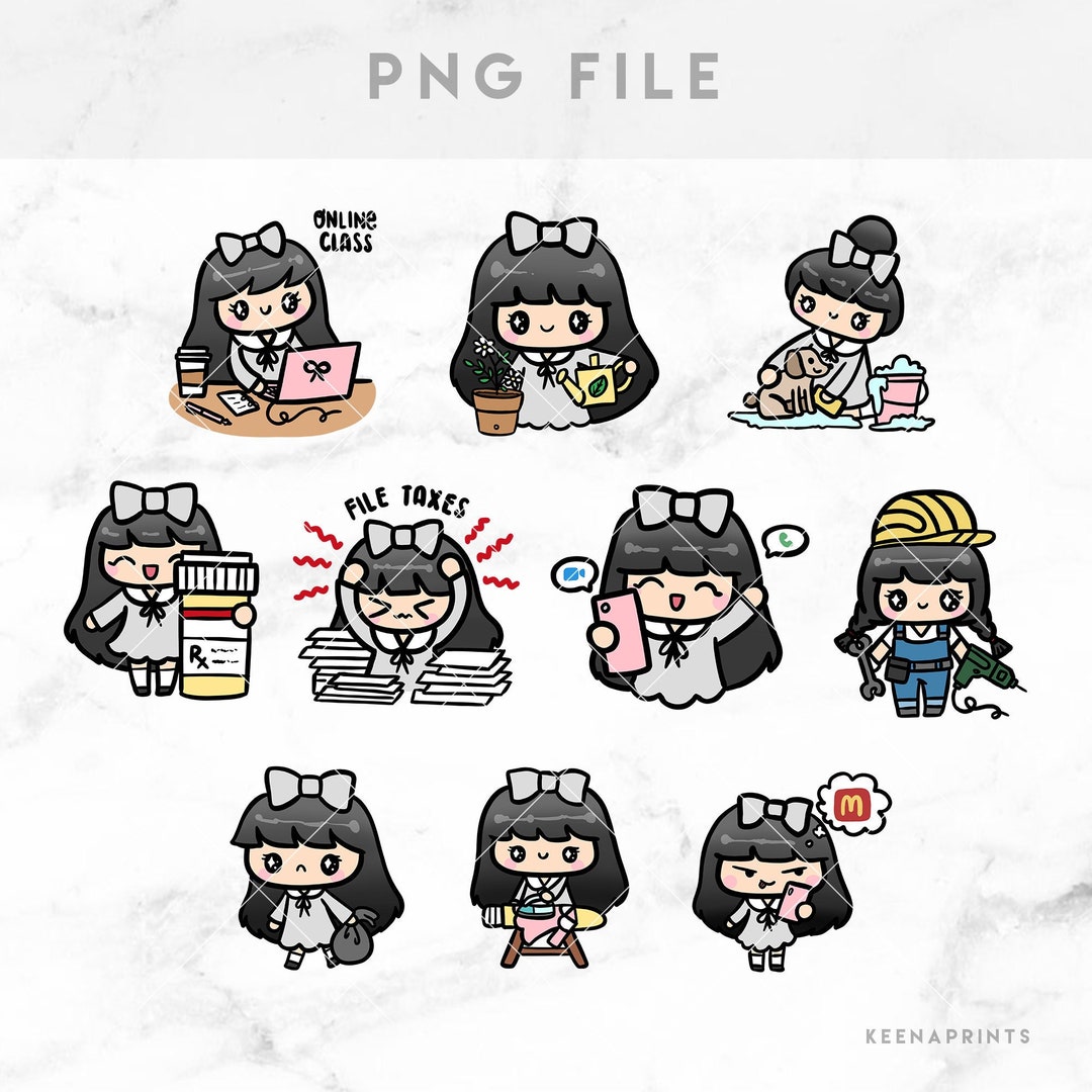 Bundle 21 | Digital Lola Stickers - Digital Art, Digital Planner ...